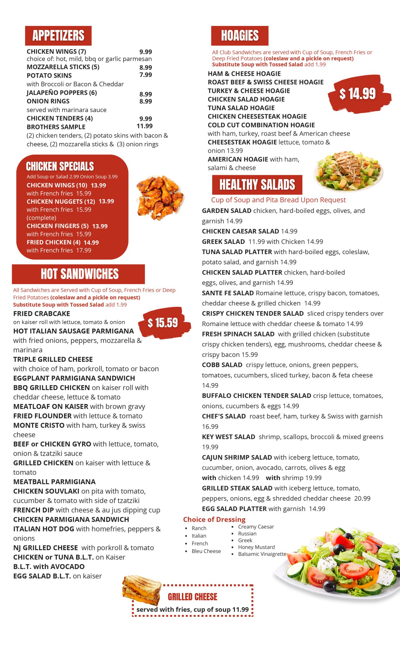 Our Menu - Brothers Diner