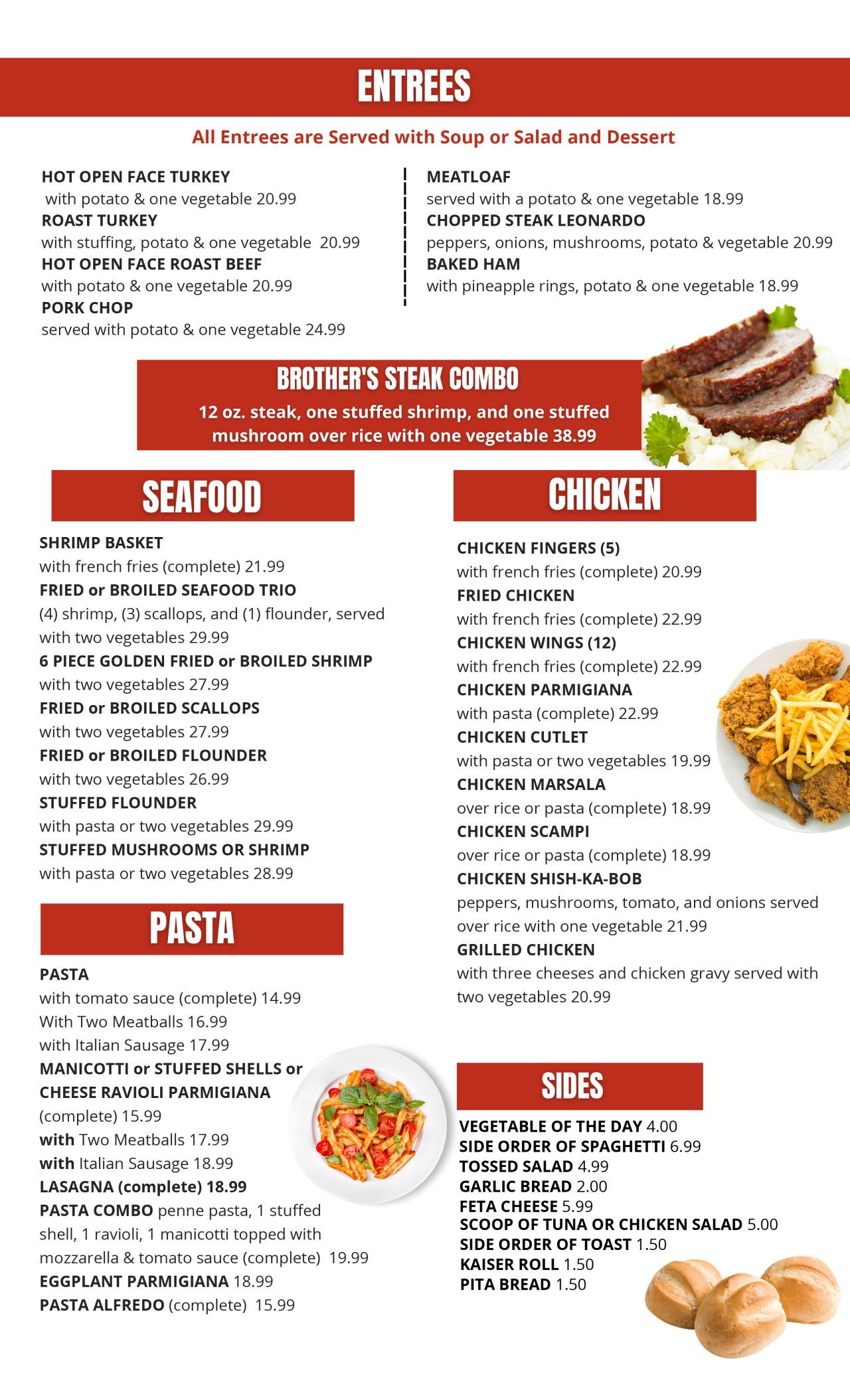 Our Menu - Brothers Diner